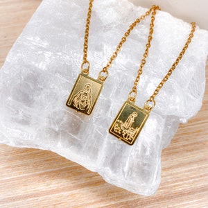 Gold and Silver Scapular, Escapulario, Confirmation Gift, Religious ...