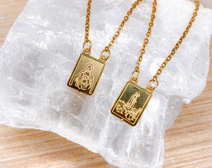 Gold and Silver Scapular, Escapulario, Confirmation Gift, Religious ...