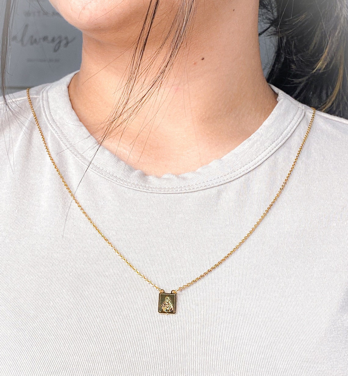 Gold and Silver Scapular, Escapulario, Confirmation Gift, Religious ...