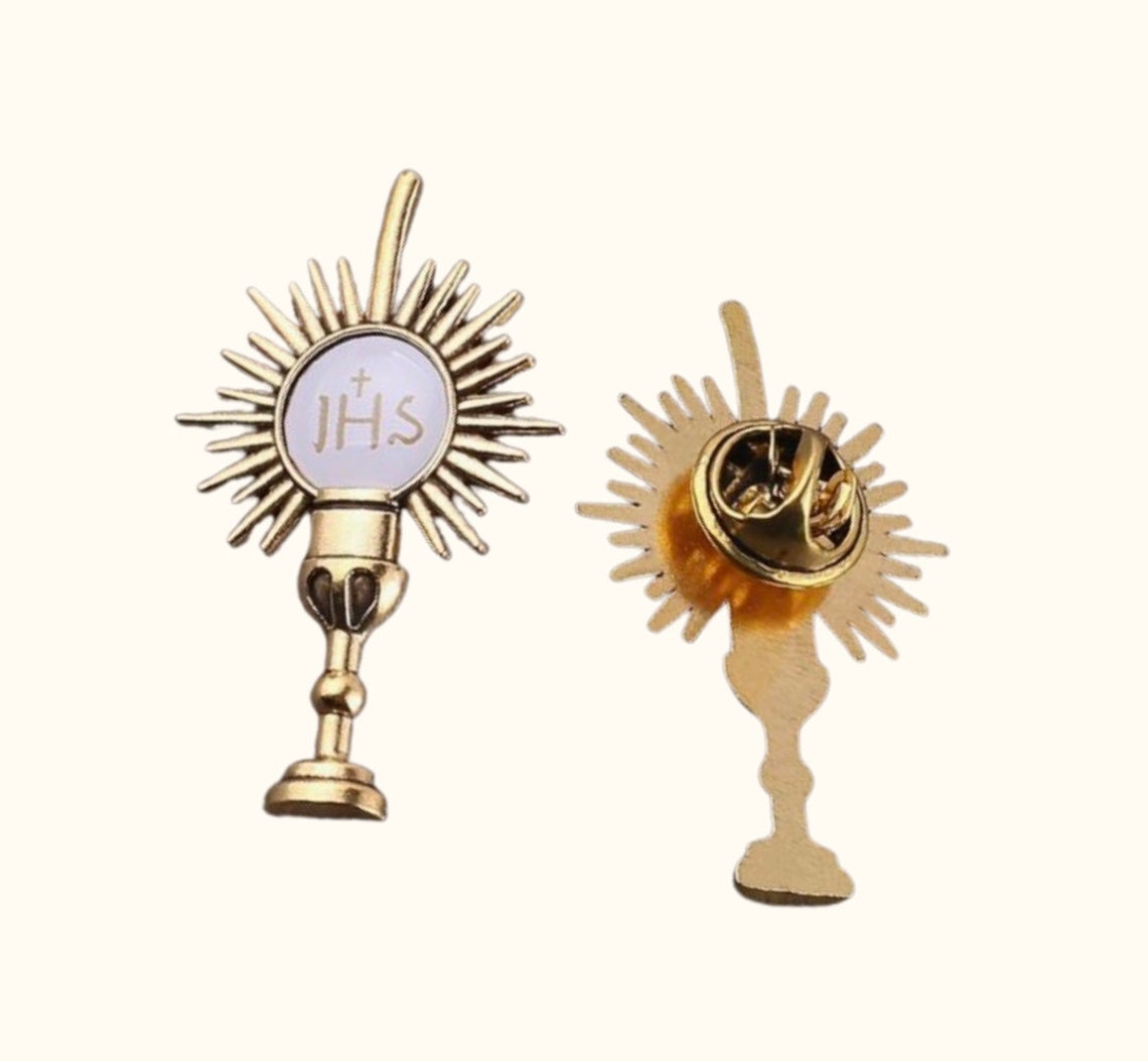 Holy Communion Chalice Lapel Pin, Catholic Pin, Adoration, Blessed ...