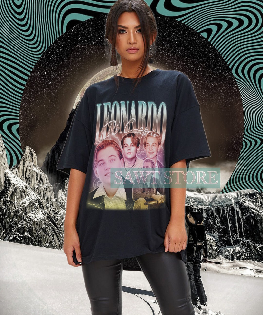 Retro LEONARDO DICAPRIO Shirt, Leonardo Dicaprio Fan Tees, Leonardo ...