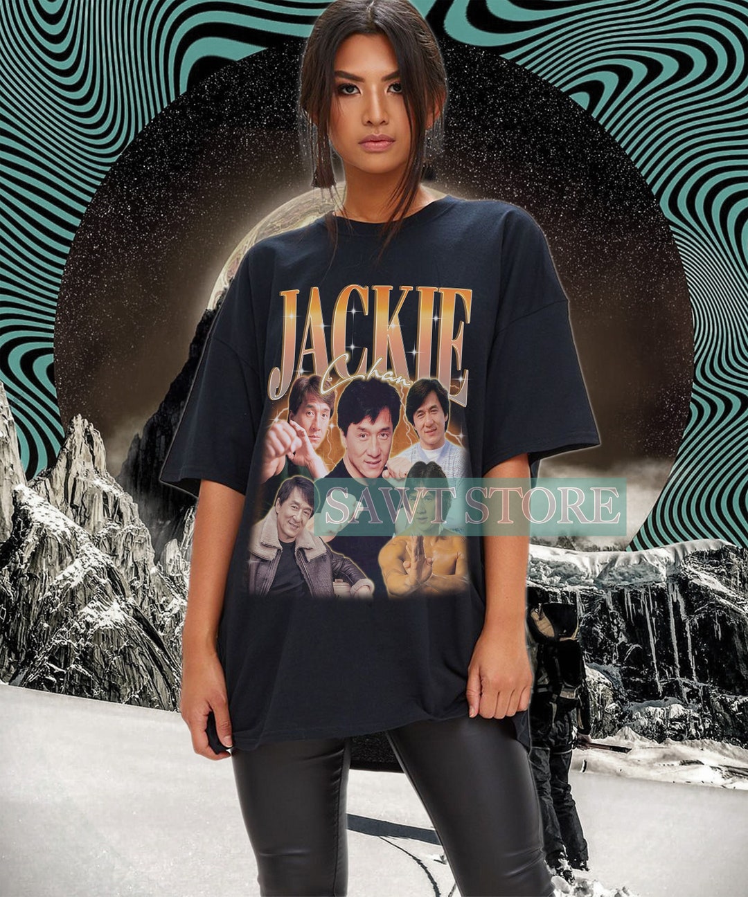 JACKIE CHAN Vintage Shirt, Jackie Chan Homage Tshirt, Jackie Chan Fan ...