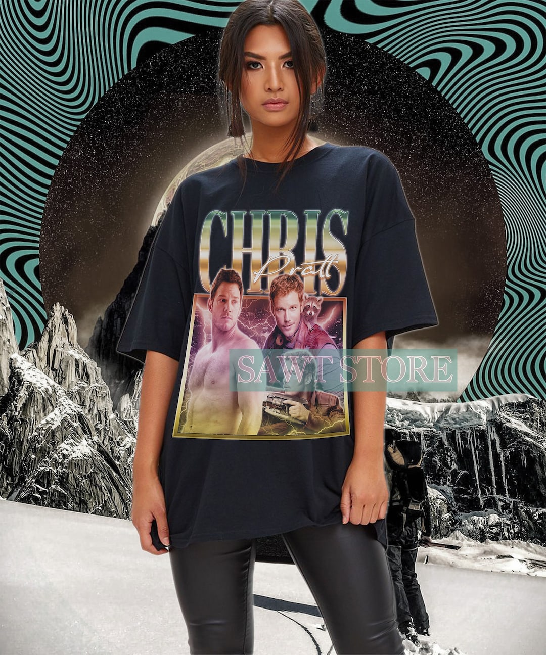Retro CHRIS PRATT T-shirt, Chris Pratt Homage, Chris Pratt Rap Vintage ...