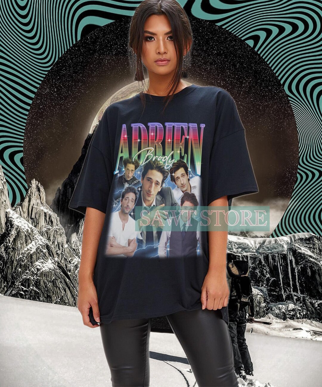 Limited ADRIEN BRODY Vintage Shirt, Adrien Brody Homage Tshirt, Adrien ...