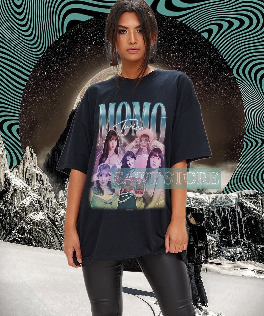 MOMO TWICE Retro Shirt, Momo Fan Tees, Momo Twice Merch, Momo Vintage ...