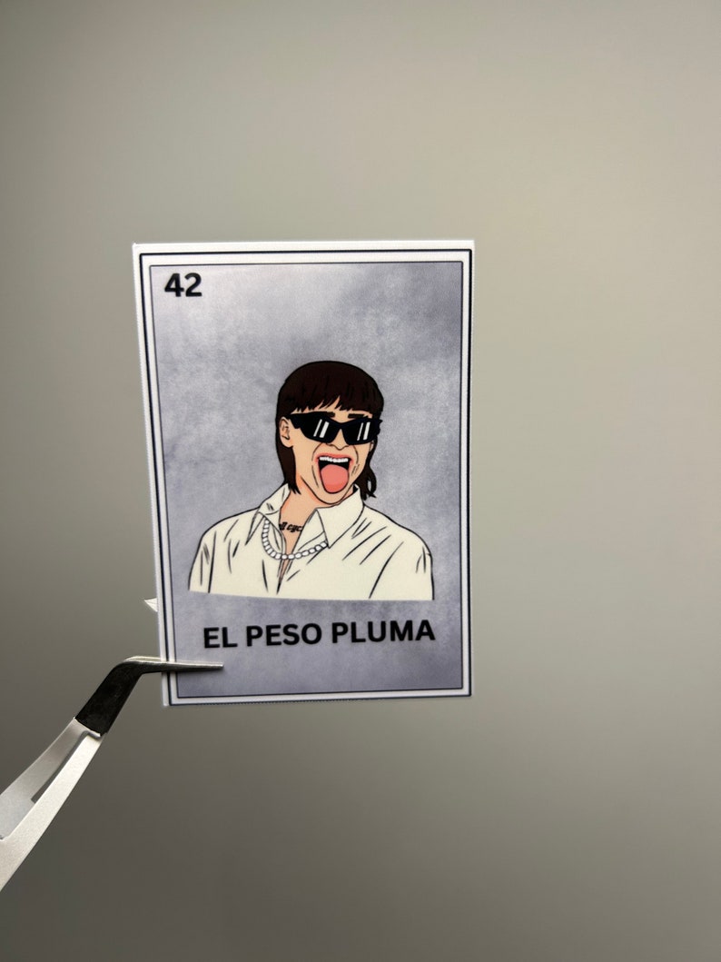 Peso Pluma Loteria Vinyl Sticker, Peso Pluma Sticker, Peso Pluma Heart ...