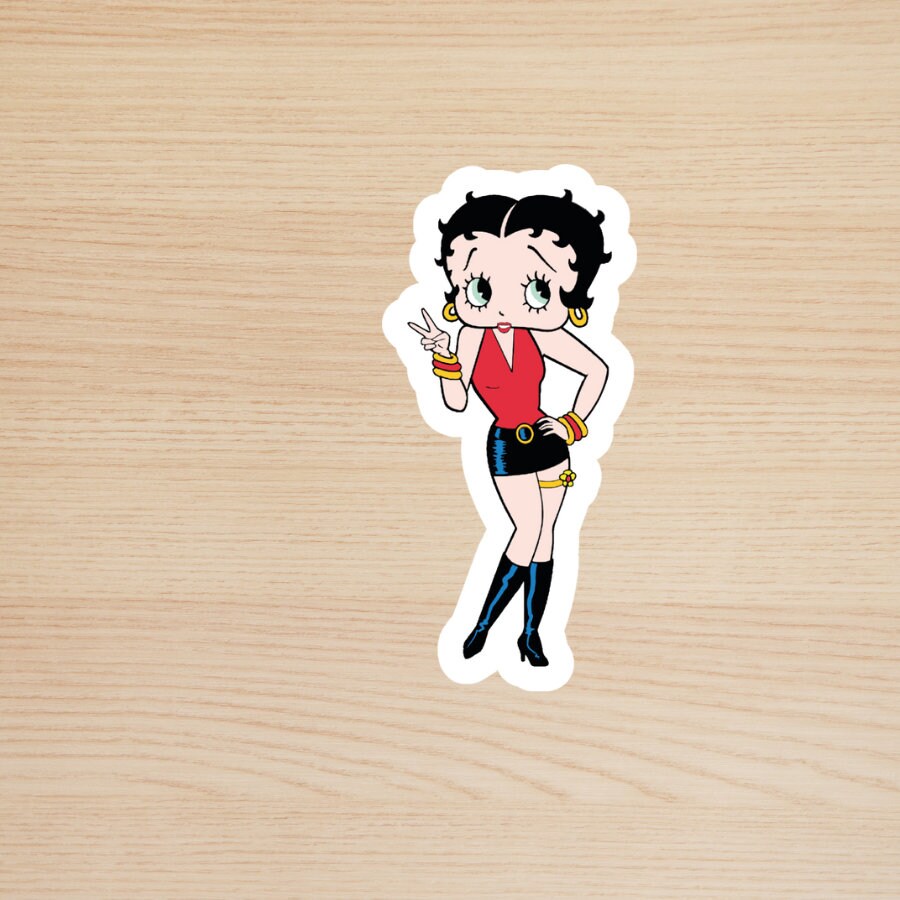 Betty Boop Classic Betty Boop Stickers Cartoon Stickers Etsy