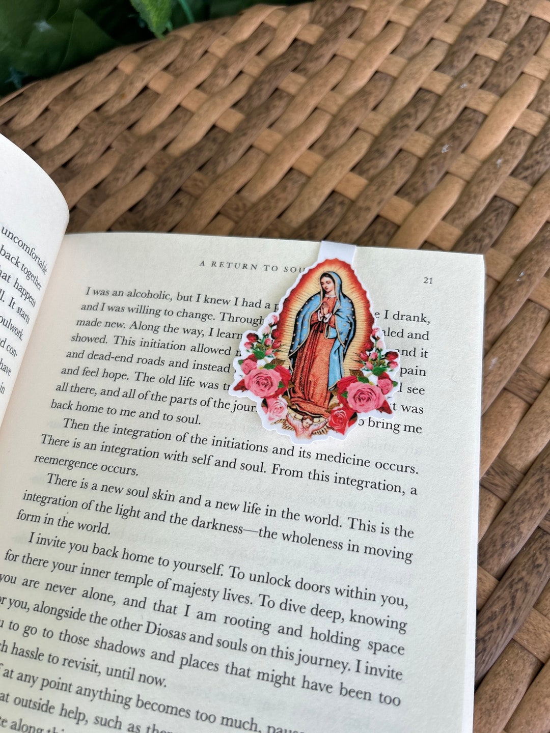 Virgen Maria Magnetic Bookmark Latina Bookish Mexican Book Lover ...