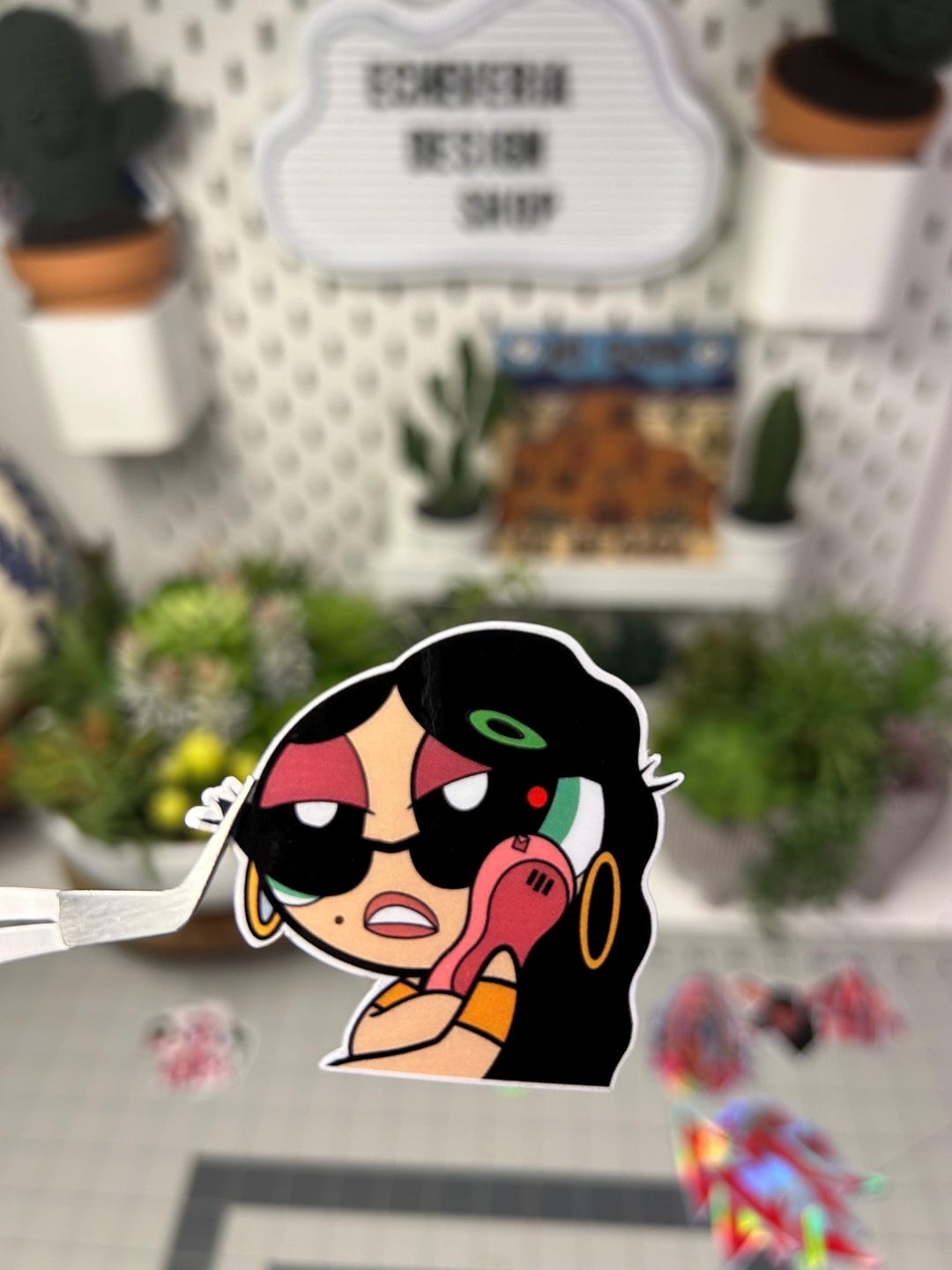 Latina Powerpuff Girl Sticker, Latino Sticker, Vinyl Stickers, Stickers ...