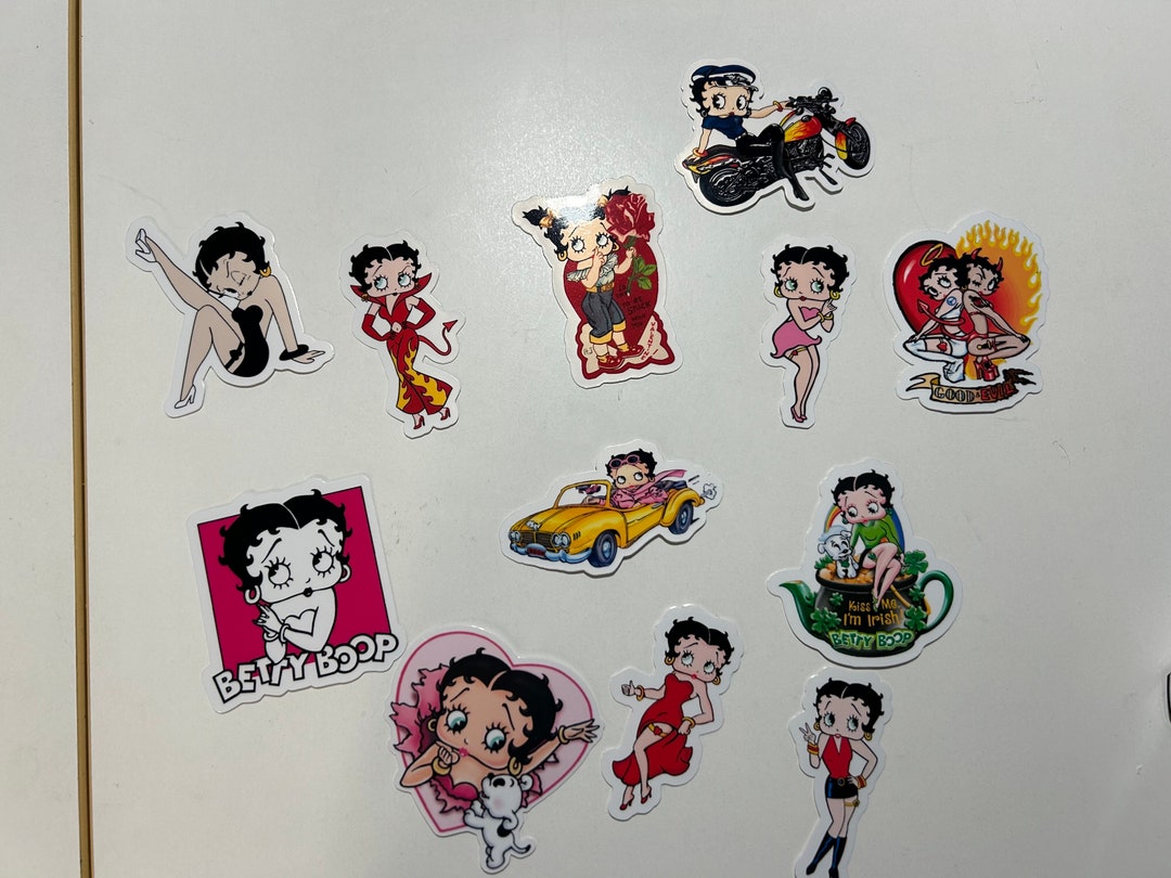 Betty Boop Bundle, Classic Betty Boop, Stickers, Cartoon Stickers ...
