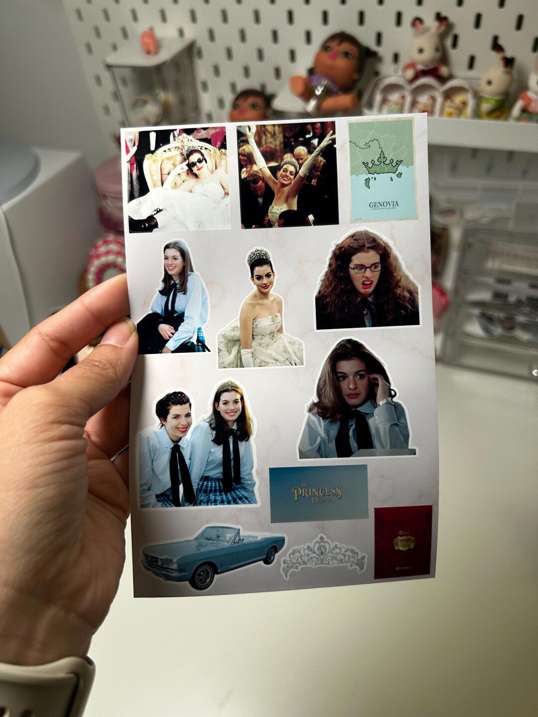 Princess Diaries Journal Sticker Sheet, Sticker Sheet, Retro Stickers ...