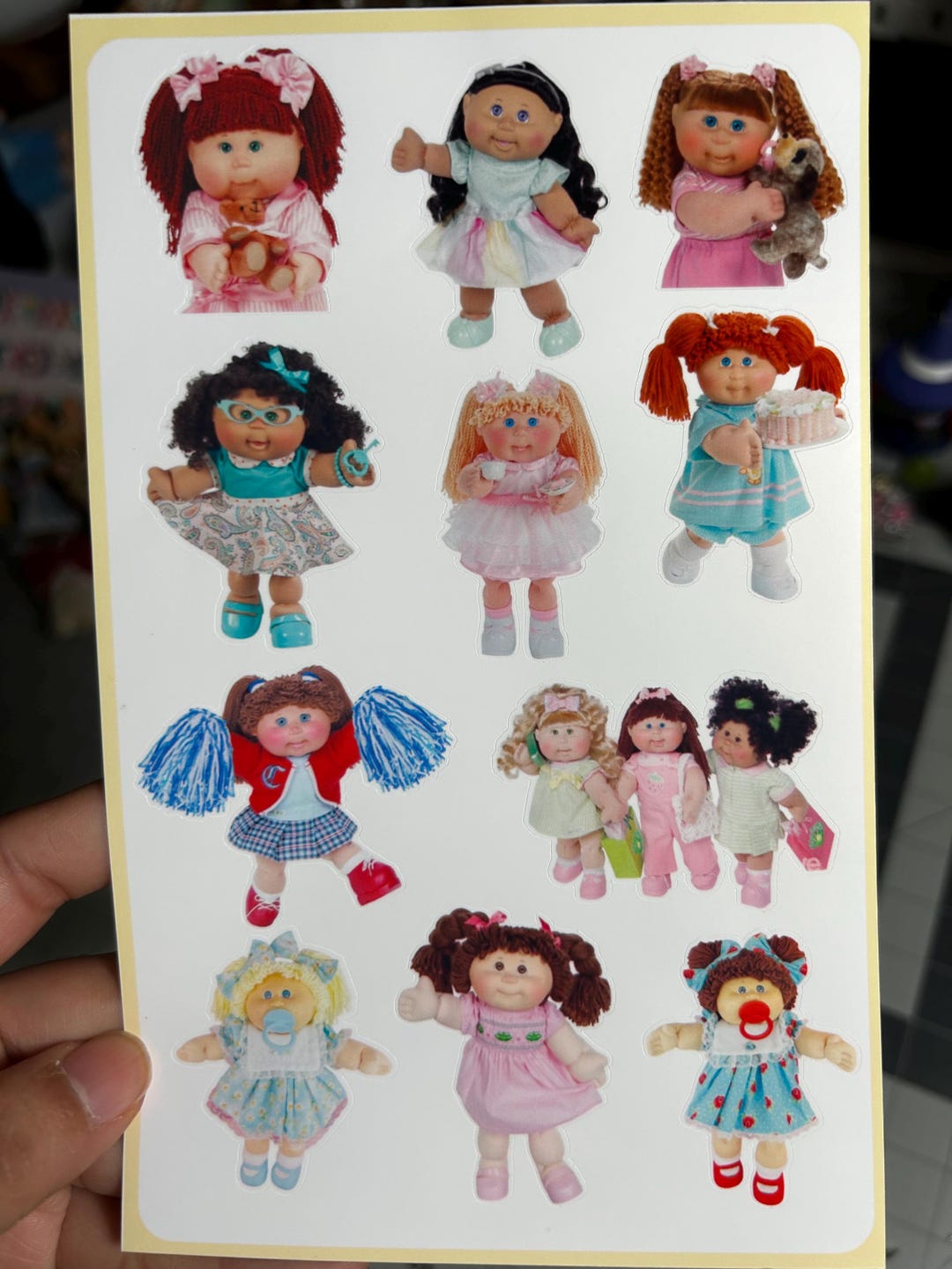 Nostalgic Doll Sticker Sheet, Sticker Sheet, Retro Stickers ...