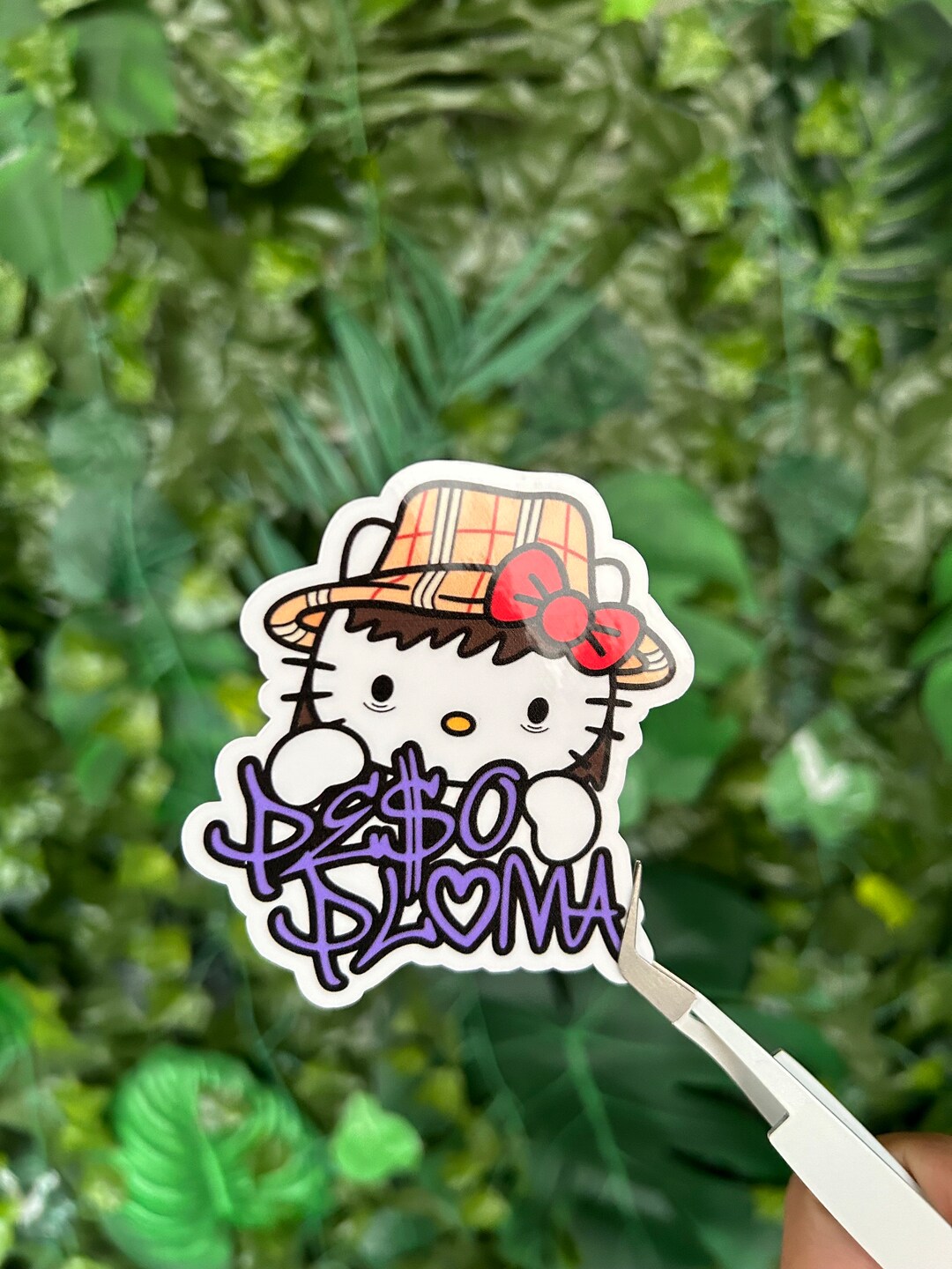 Peso Pluma Kitty Vinyl Sticker, Peso Pluma Sticker, Peso Pluma Heart ...