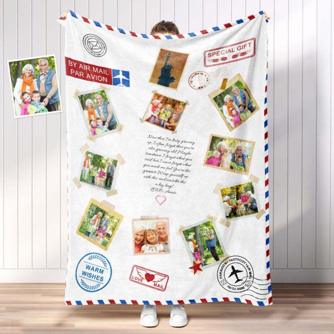 Personalized Photo Letter Blanket to Your Family Members or Friends 1 ...