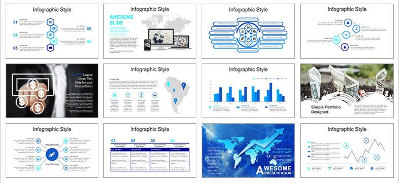 Digital Dollar Powerpoint Template 48 Slides - Etsy