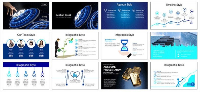 Digital Dollar Powerpoint Template (48 Slides) - Etsy
