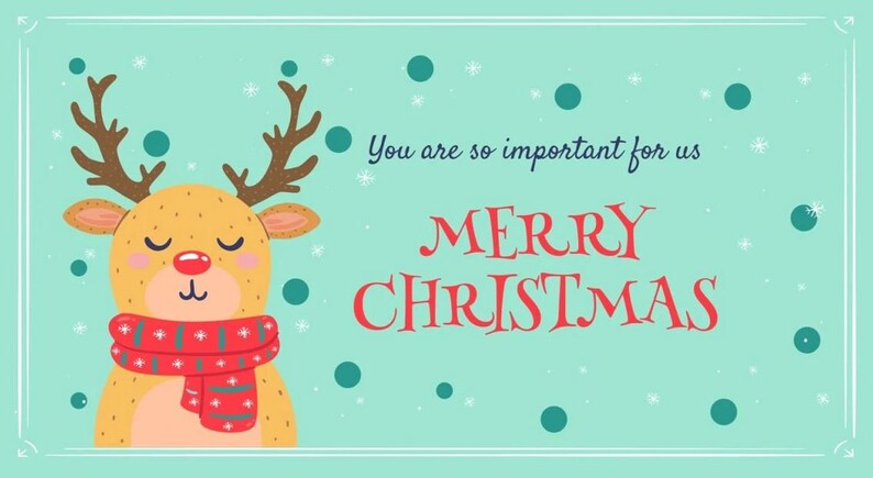 Cute Christmas Cards in Powerpoint (32 Slides) - Etsy