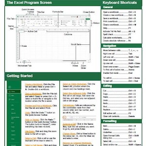 Ultimate Excel Cheat Sheet - Etsy