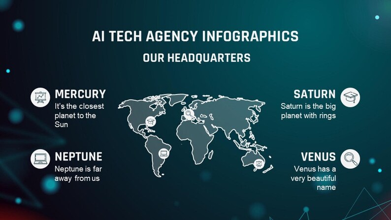 Plantilla de Powerpoint para infografías de AI Tech Agency 32 diapositivas - Etsy México