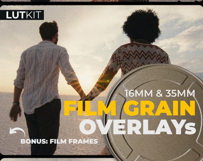 FILM GRAIN Overlays 16mm & 35mm Texture With Dust and Scratches and ...