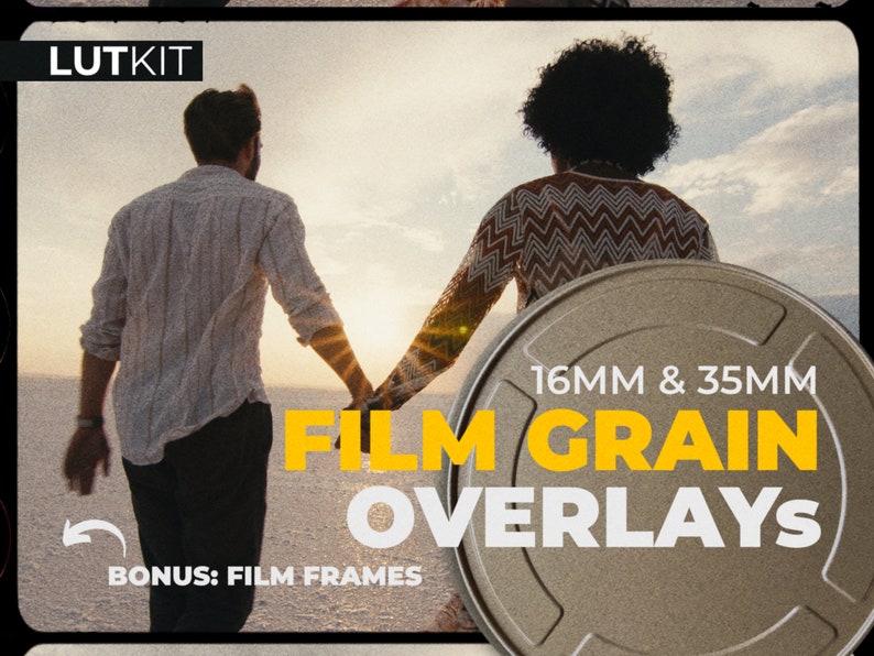 FILM GRAIN Overlays 16mm & 35mm Texture With Dust and Scratches and ...