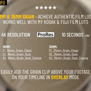 Film Grain Overlays for Vintage Texture of Analog Grain of 16mm & 35mm ...