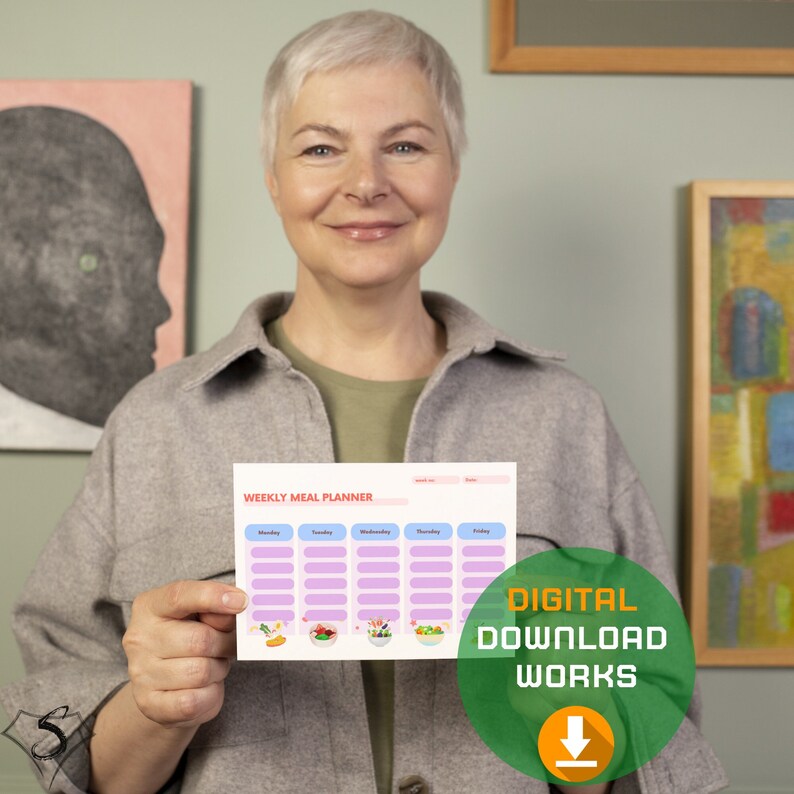 Weekly School Menu Planner, Meal Planner and Groceries Planner, Meal ...