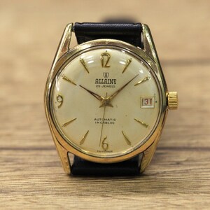 Vintage Watch ALLAINE 25 Jewels - Automatic, Men's Vintage Watch, Swiss ...