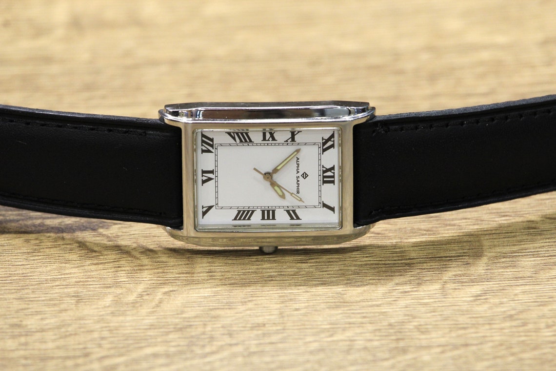 Swiss Watch Tank alpha Saphir, Vintage Swiss Watch, Quartz Watch ...