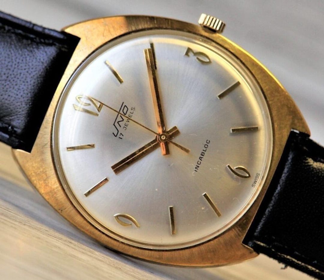 Vintage Watch UNO Cal. Eta 2391, 17 Jewels, Men's Vintage Watch, SWISS ...