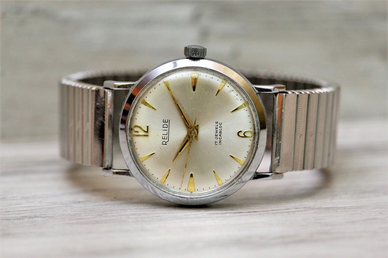 Rare VINTAGE SWISS Мen's Watch RELIDE-17 Rubis, Bracelet Watch, Swiss ...