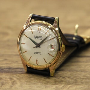Automatic Watch "ramona" - 25 Jewels, Men's Vintage Watch, Swiss Watch Cal. F 4002, Men's Swiss ...