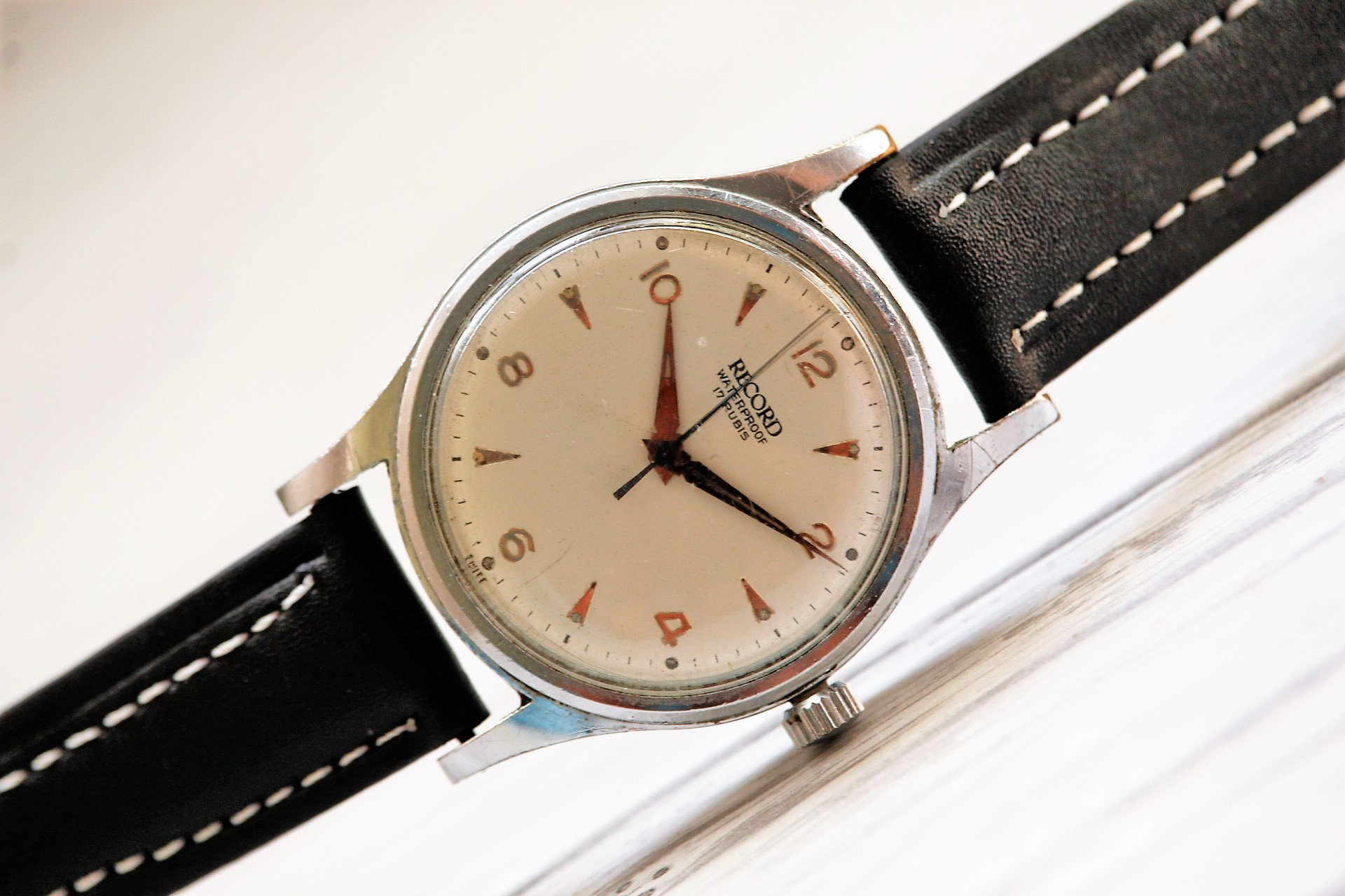 Men's Vintage Watch RECORD LONGINES, Military Gents WW2 Record 17J ...