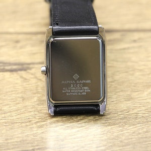 Swiss Watch Tank alpha Saphir, Vintage Swiss Watch, Quartz Watch ...