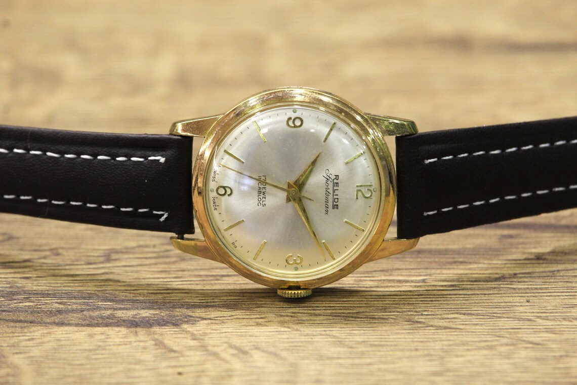 Rare Vintage SWISS Watch relide 17 Jewes1955s, Swiss Watch, Men's Swiss ...