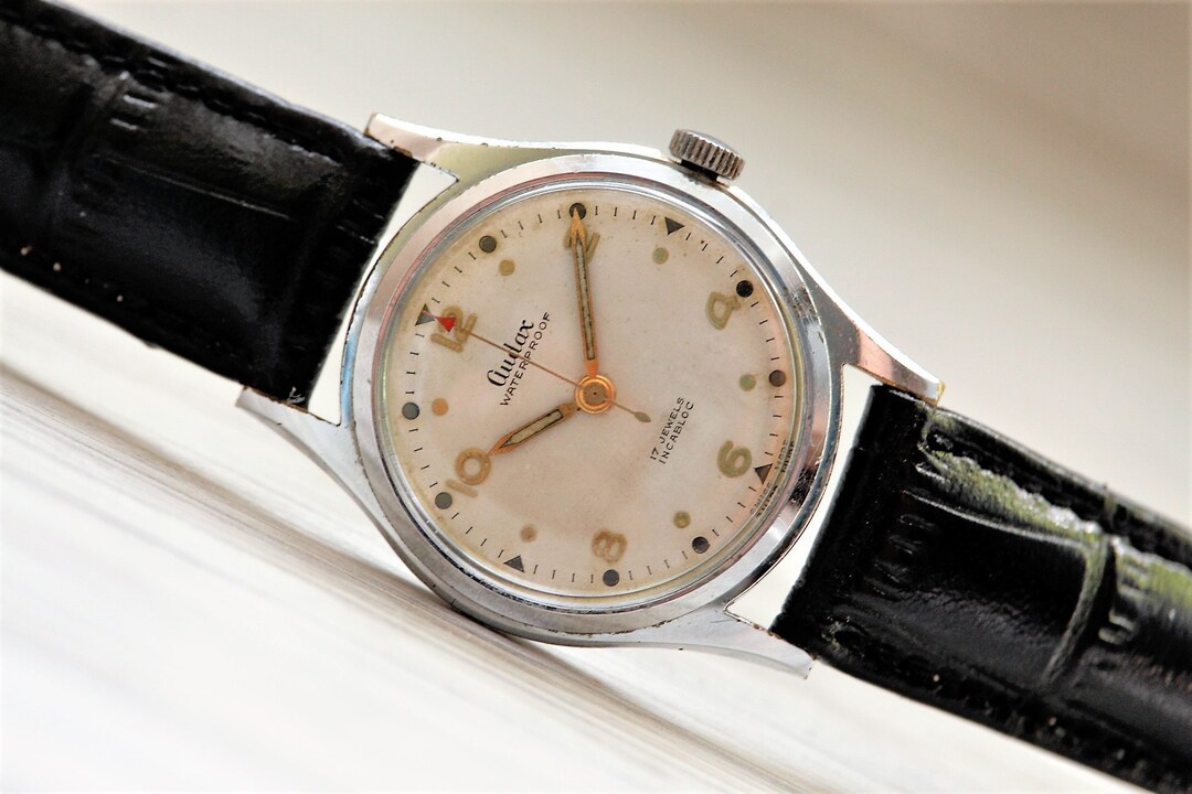 Rare VINTAGE SWISS Мen's Watch AUDAX 17 Rubis, Bracelet Watch, Swiss ...