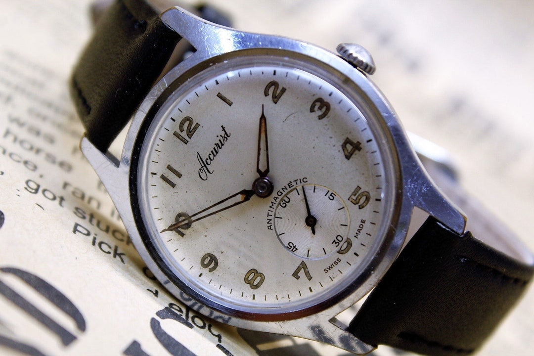 Men's Vintage Watch ACCURIST, SWISS Watch 1950s ,21 Jewels ...