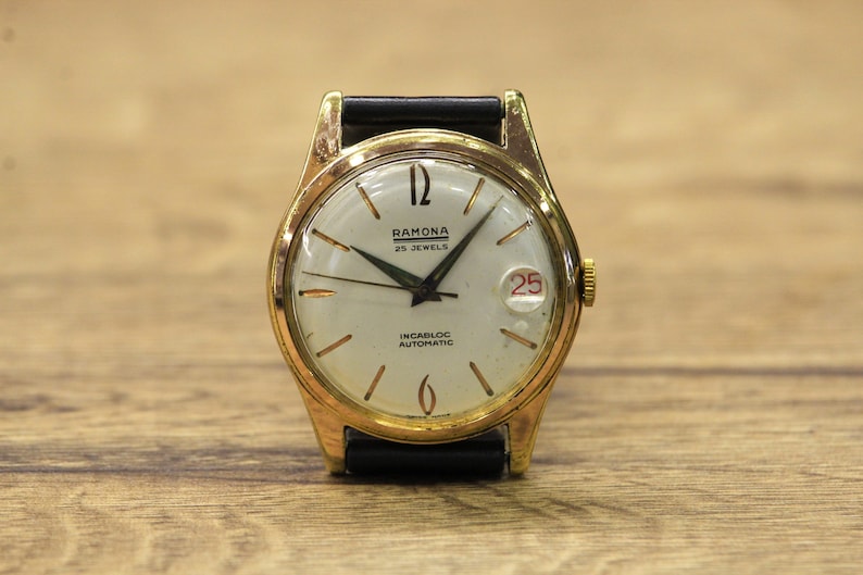 Automatic Watch "ramona" - 25 Jewels, Men's Vintage Watch, Swiss Watch Cal. F 4002, Men's Swiss ...