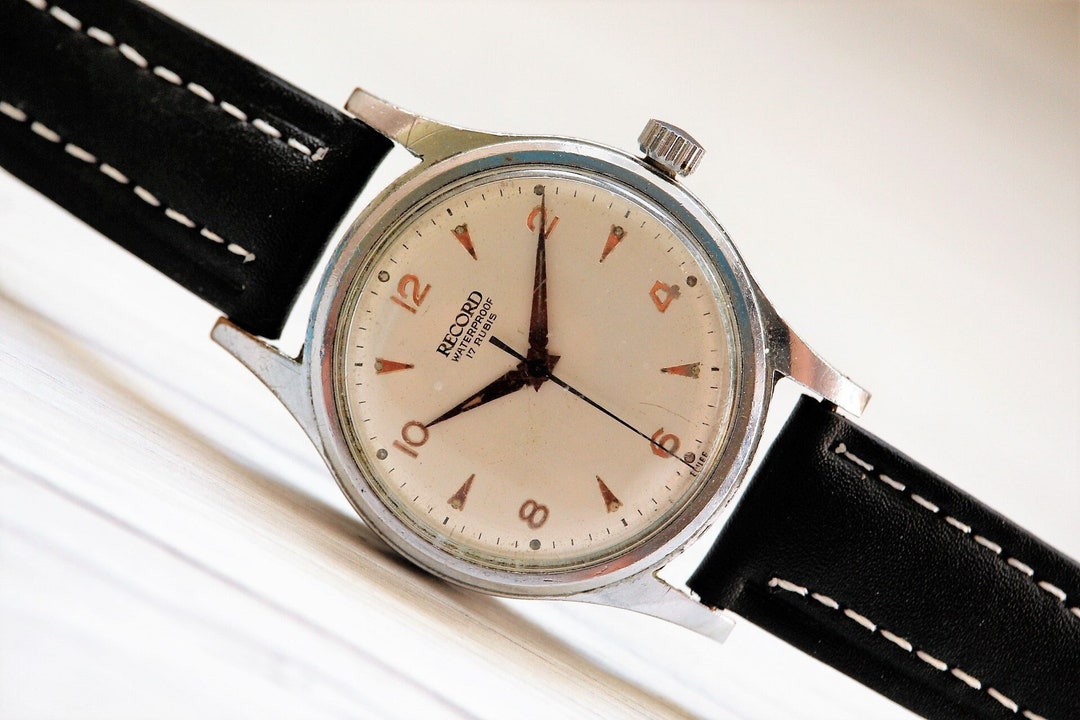 Men's Vintage Watch RECORD LONGINES, Military Gents WW2 Record 17J ...