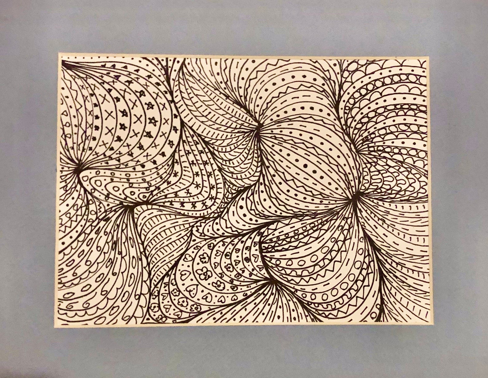Handmade Original Zentangle Ink Drawing - Etsy