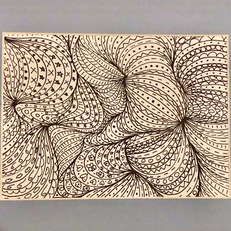 Zentangle Drawing - Etsy