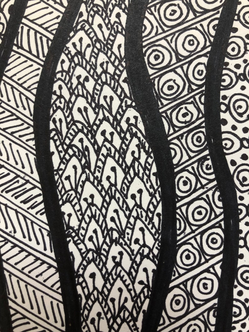 Handmade Original Zentangle Ink Drawing - Etsy