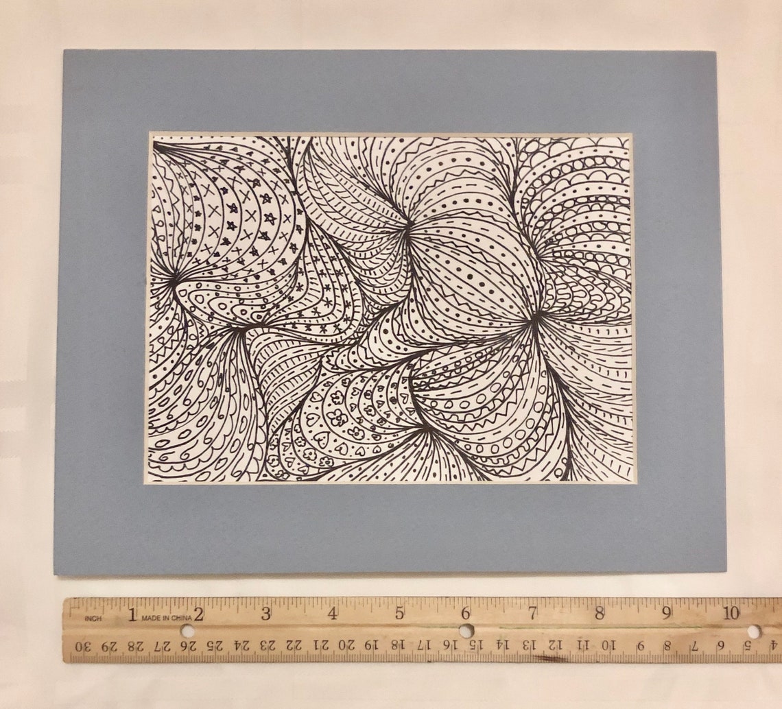 Handmade Original Zentangle Ink Drawing - Etsy