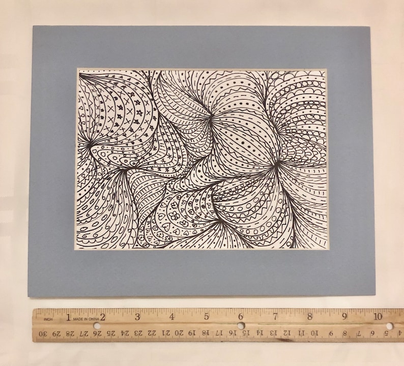 Handmade Original Zentangle Ink Drawing - Etsy