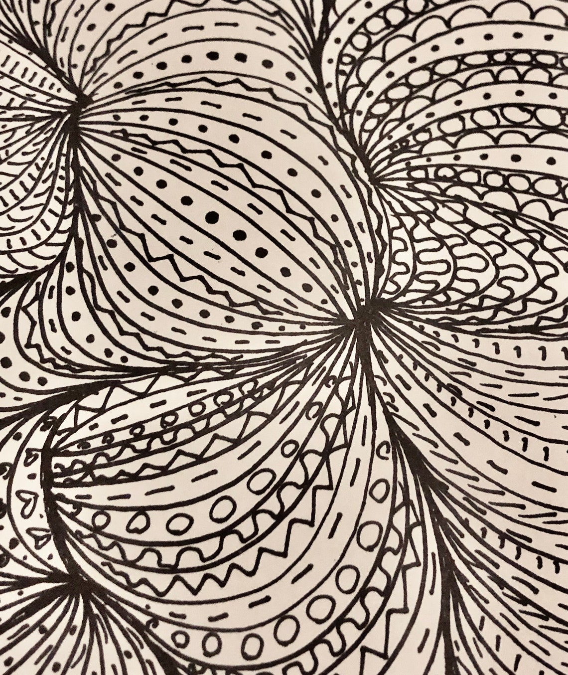 Handmade Original Zentangle Ink Drawing - Etsy