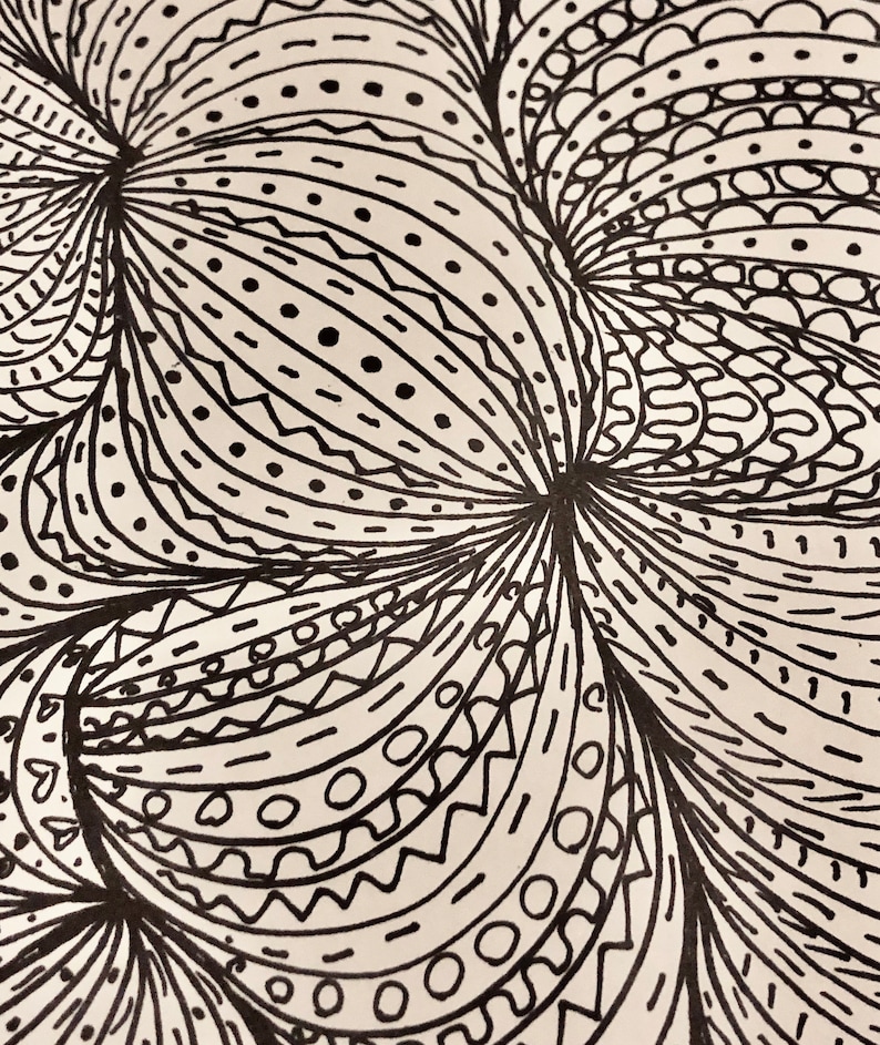 Handmade Original Zentangle Ink Drawing - Etsy