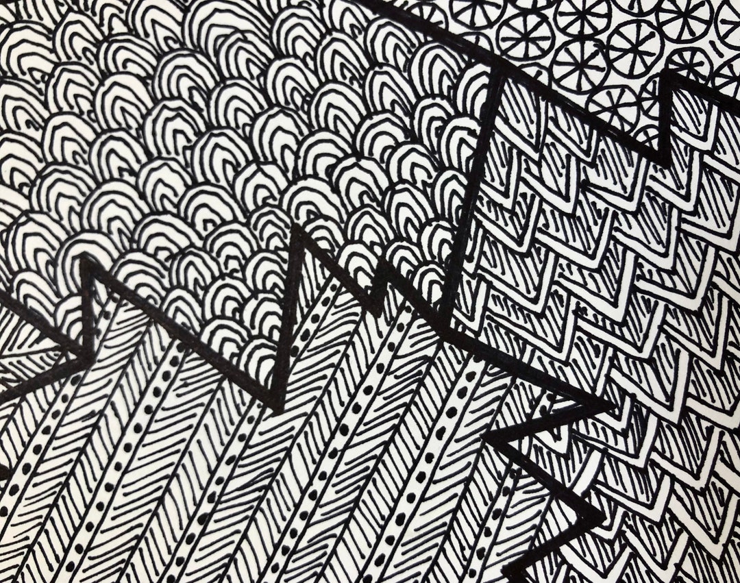 Handmade Original Zentangle Ink Drawing - Etsy