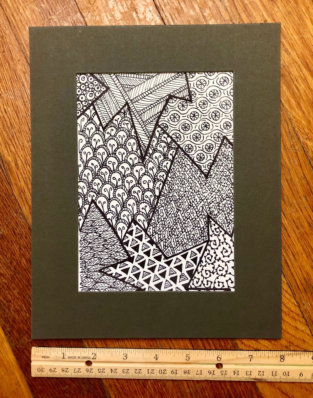 Handmade Original Zentangle Ink Drawing - Etsy