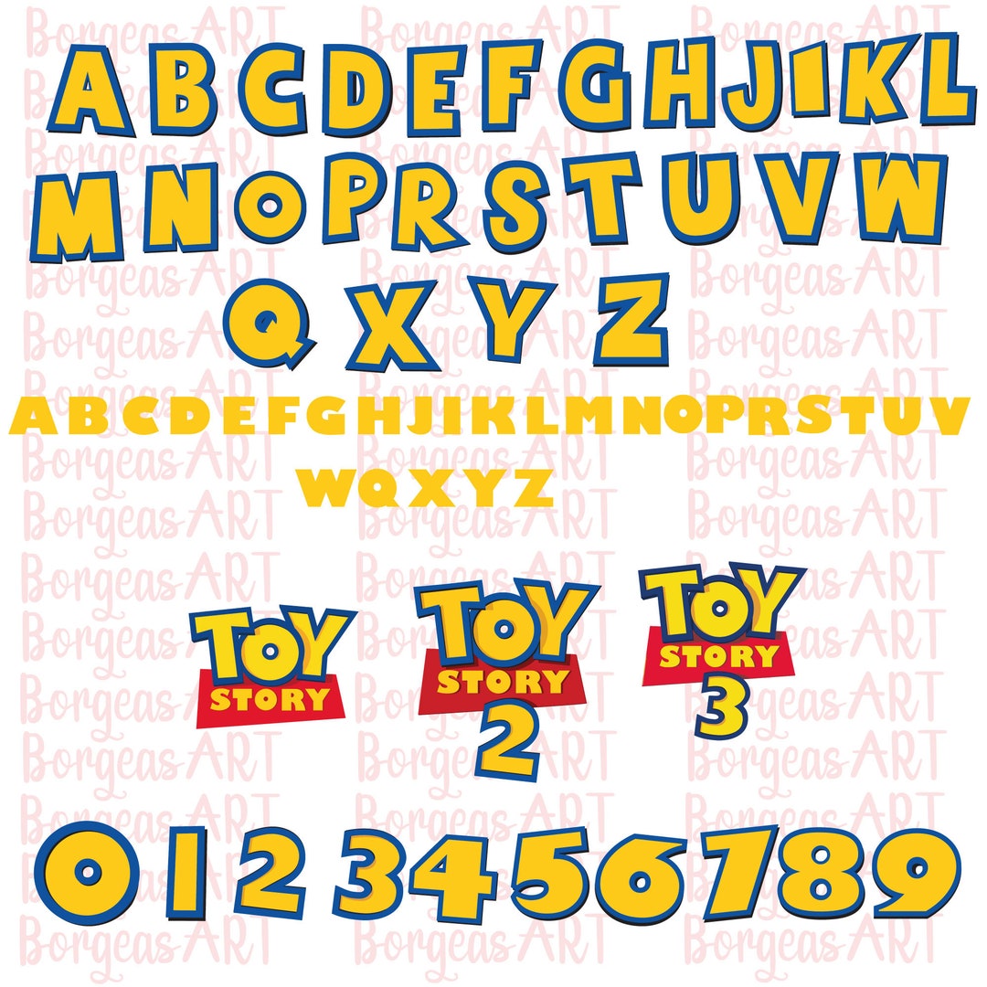 Toy Story FONT SVG Toy Story SVG Toy Story Alphabet Svg Toy - Etsy ...