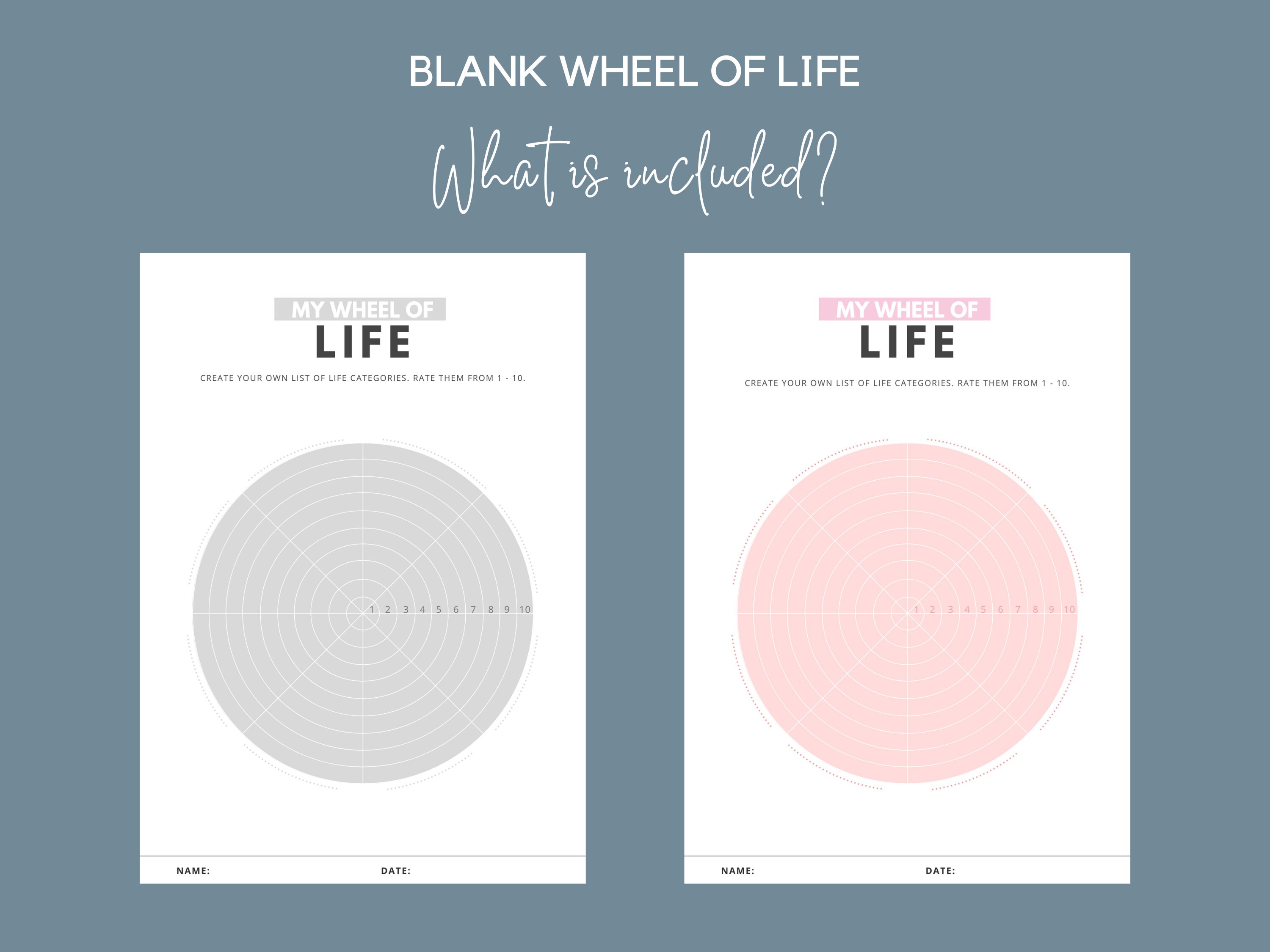 Blank Wheel of Llife Template, Printable Wheel of Life, Wheel of Life ...